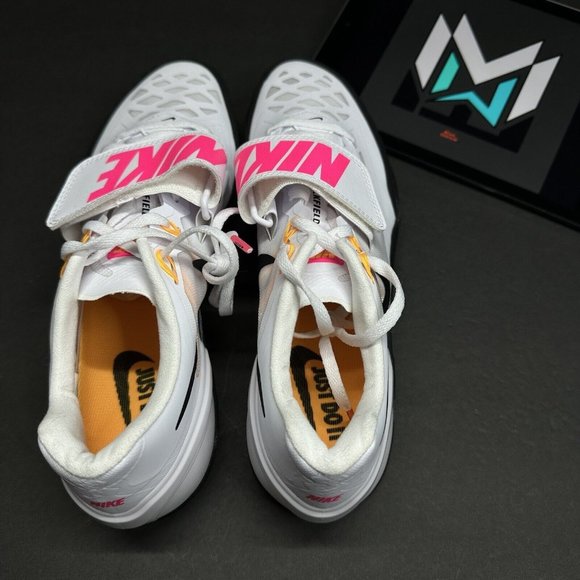 Nike | Shoes | Nike Zoom Rotational 6 White Black Track Field Throwing ...